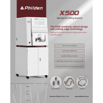 Frezare Cad-Cam hibrida umed/uscat Philden X500